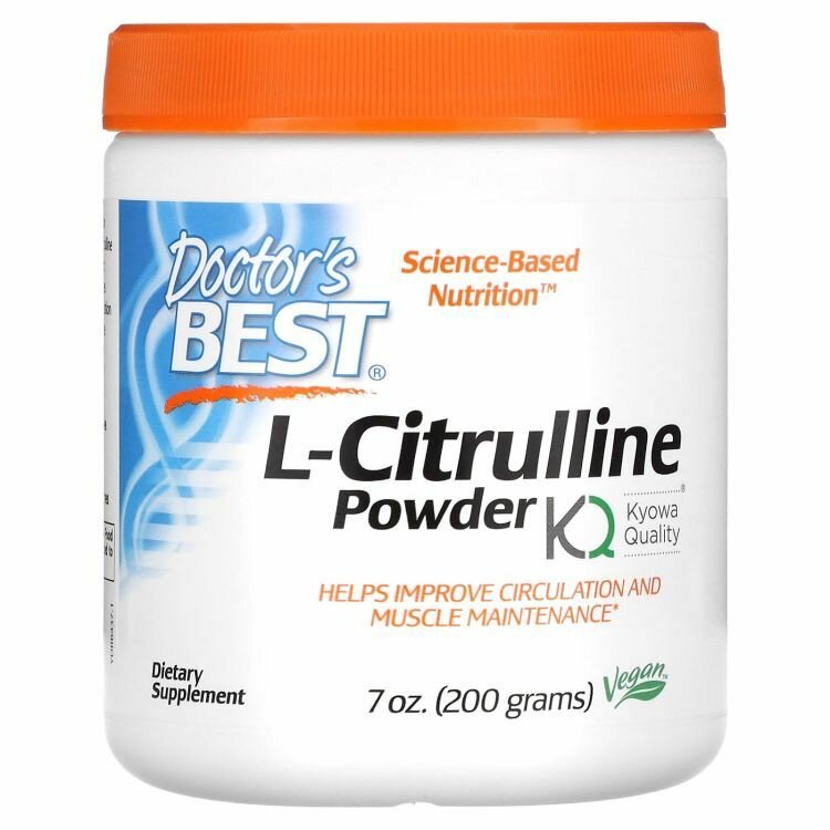 Doctor's Best, L-Citrulline, L-цитруллин в порошке, 200 г