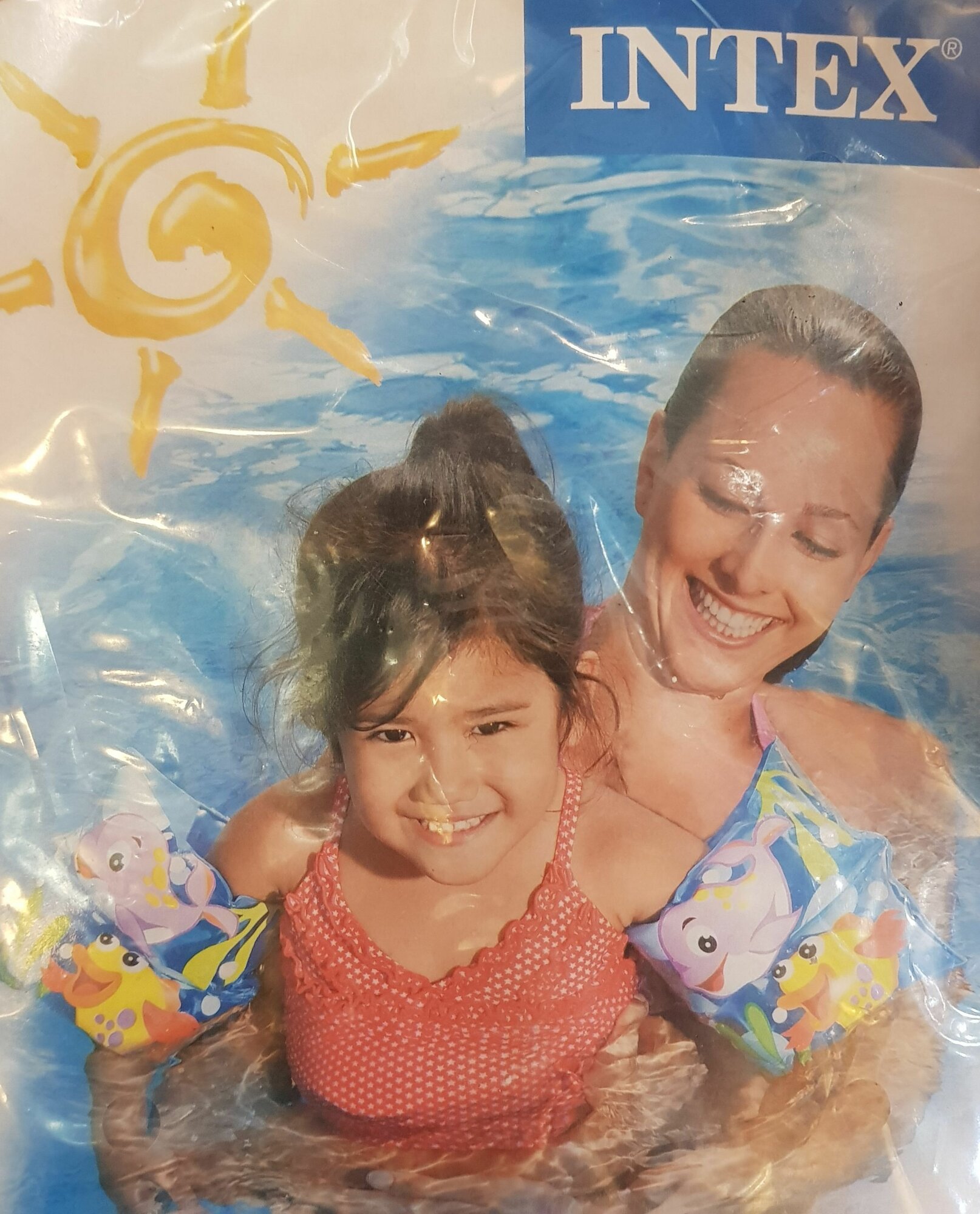 Нарукавники для плавания детские "Intex" "Рыбки" 19х19см