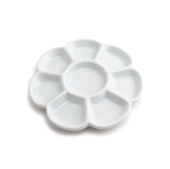 Палитра керамическая круглая 8 ячеек, D 17см