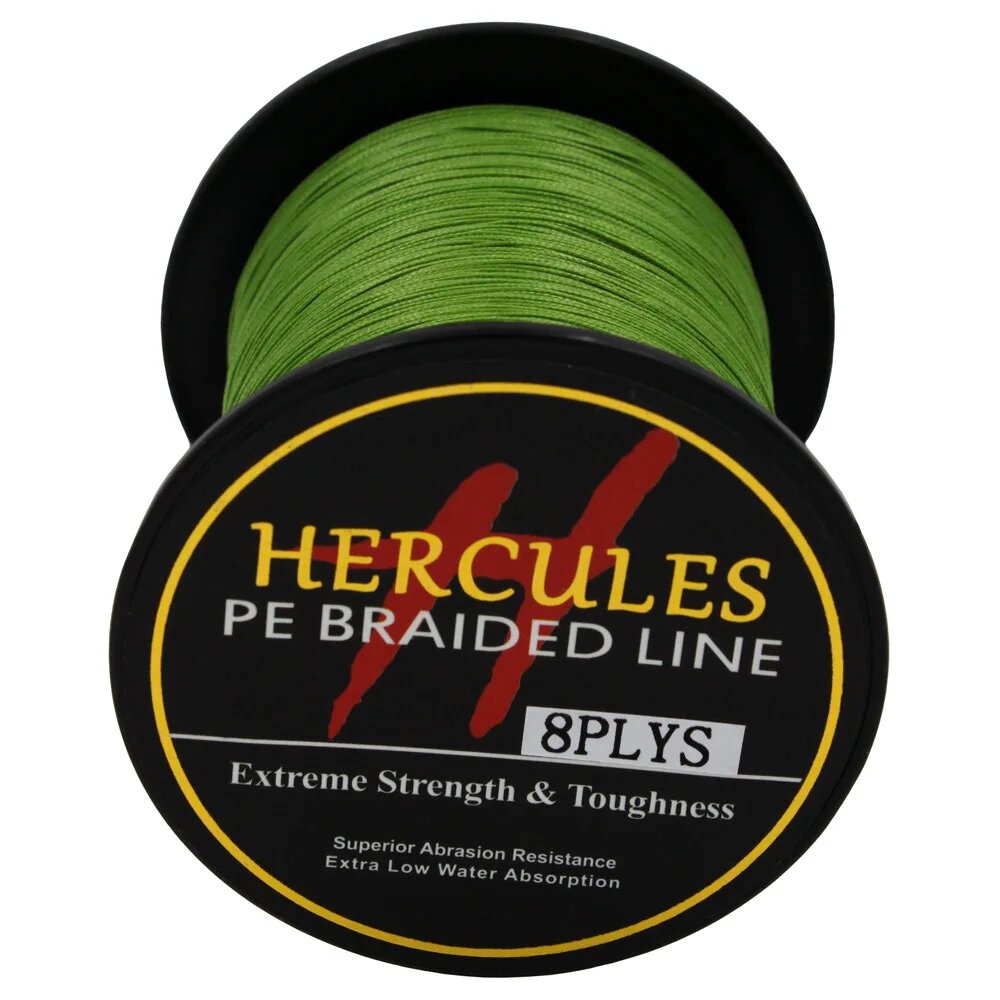 Hercules 8 нитей плетеная леска для морской рыбалки 100 м Зеленый, 1.5, армейский зеленый