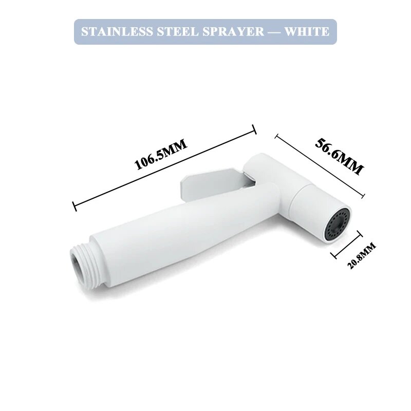 Портативное биде Shattaf из нержавеющей стали White Sprayer Only