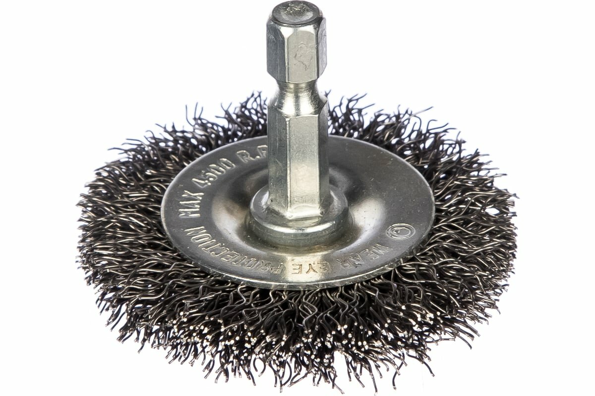 PATRIOT Щетка круглая для дрели 50 мм НЕХ абразивная насадка для очистки поверхностей