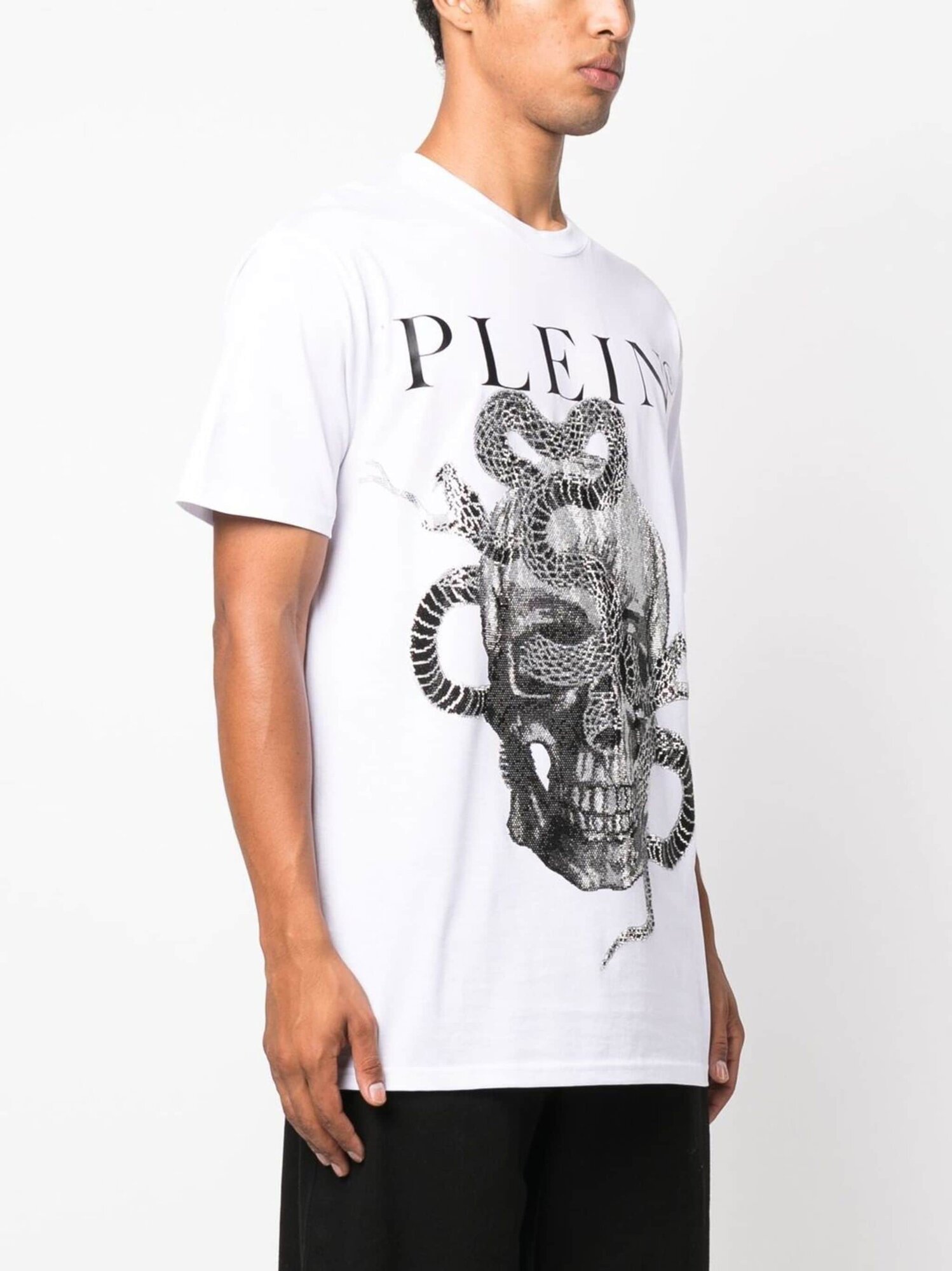 Футболка PHILIPP PLEIN Snake, размер 58, бежевый/белый — фото 1