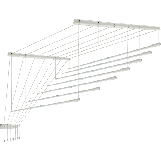 Сушилка потолочная Anyday TELESCOP WHITE для белья, 7 пр. 1,7-3,0м. белый 005546