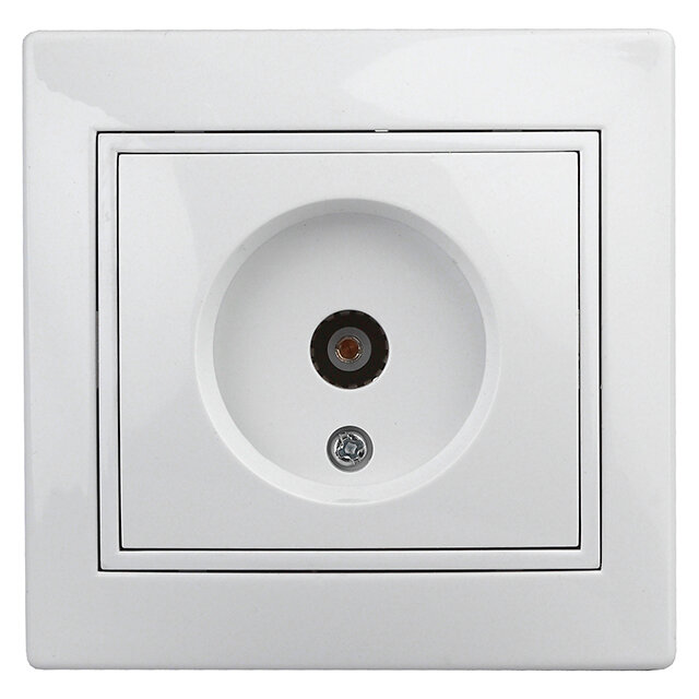 INTRO Plano розетка телевизионная одиночная белый настенная установка для кабелей