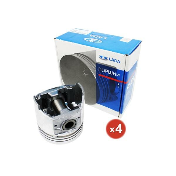 Комплект поршней 2101 (4 поршня + 4 пальца) ремонтный размер 76,0 Класс A (двигатель 2101, 2103)