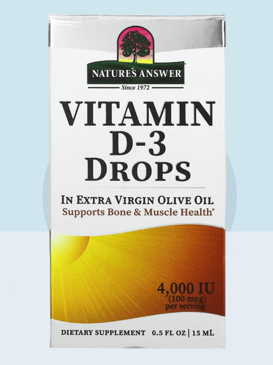 Nature's Answer, жидкий витамин D3, 4000 МЕ, 15 мл