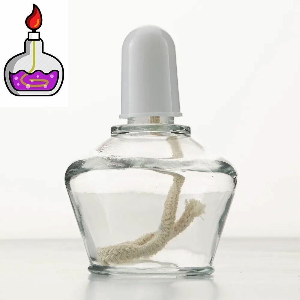 Спиртовка, спиртовая горелка 150 мл, стеклянная