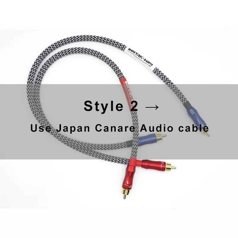 Аудиокабель RCA-RCA Choseal/Canare 4N-OFC, пара Style 2, 1 м