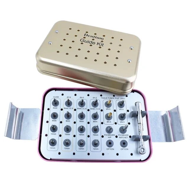 Комплект хирургических направляющих для стоматологии Комплект направляющих для позиционирования дрели Один комплект для зубного имплантата Стоматологический имплантат Комплект хирургических направляющих для стоматологии