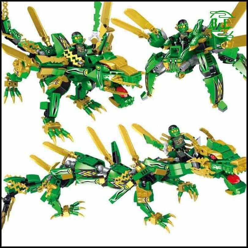 Конструктор Ninjago Ниндзяго Три изменения Зеленый дракон 468 деталей 1 Минифигурки-BF