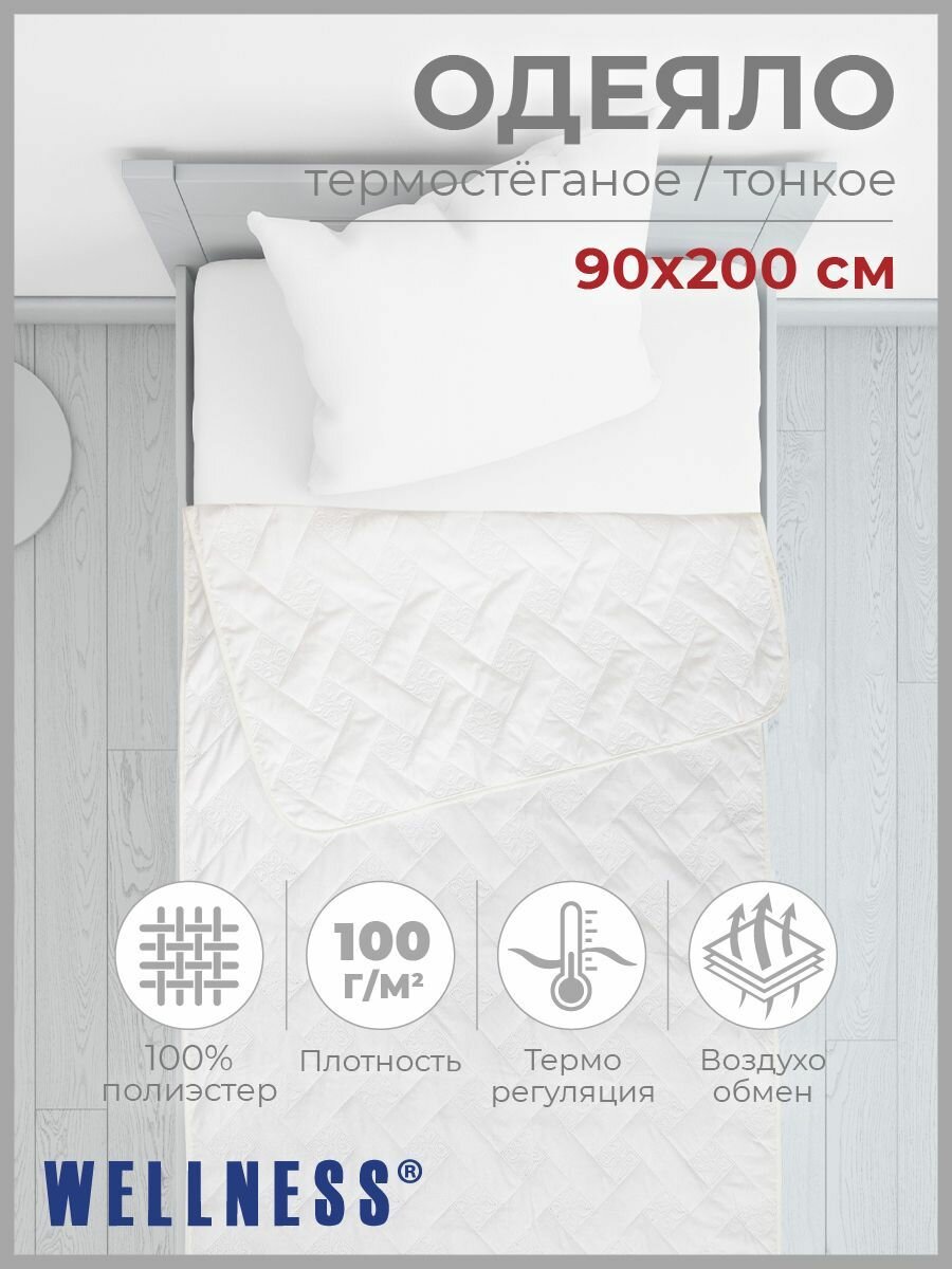 Одеяло летнее 90х200 см односпальное Wellness
