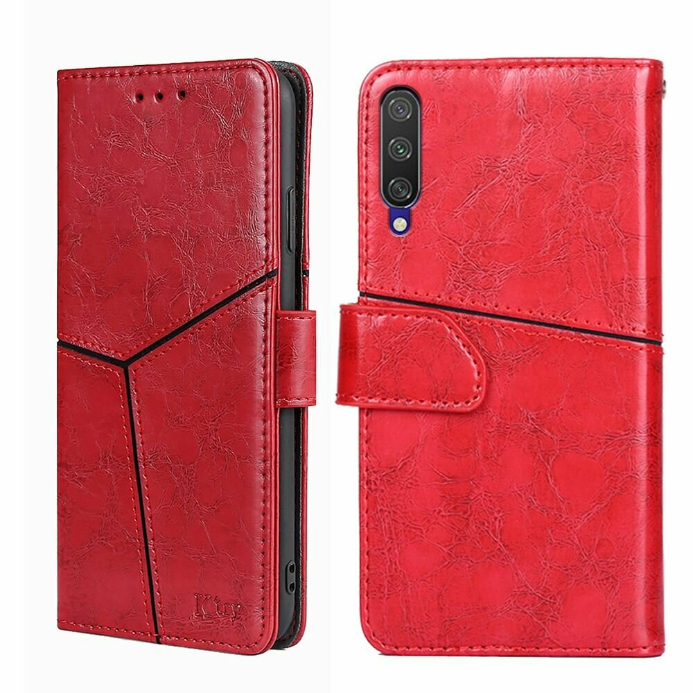 Чехол-книжка MyPads для Xiaomi Mi CC9e / Mi A3 / Сяоми Ми A3 (Красный)