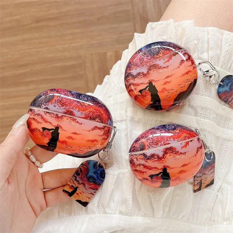 Чехол для Huawei Freebuds 6i PRAYSONG FreeBuds 6i, Van gogh-Sunset glow