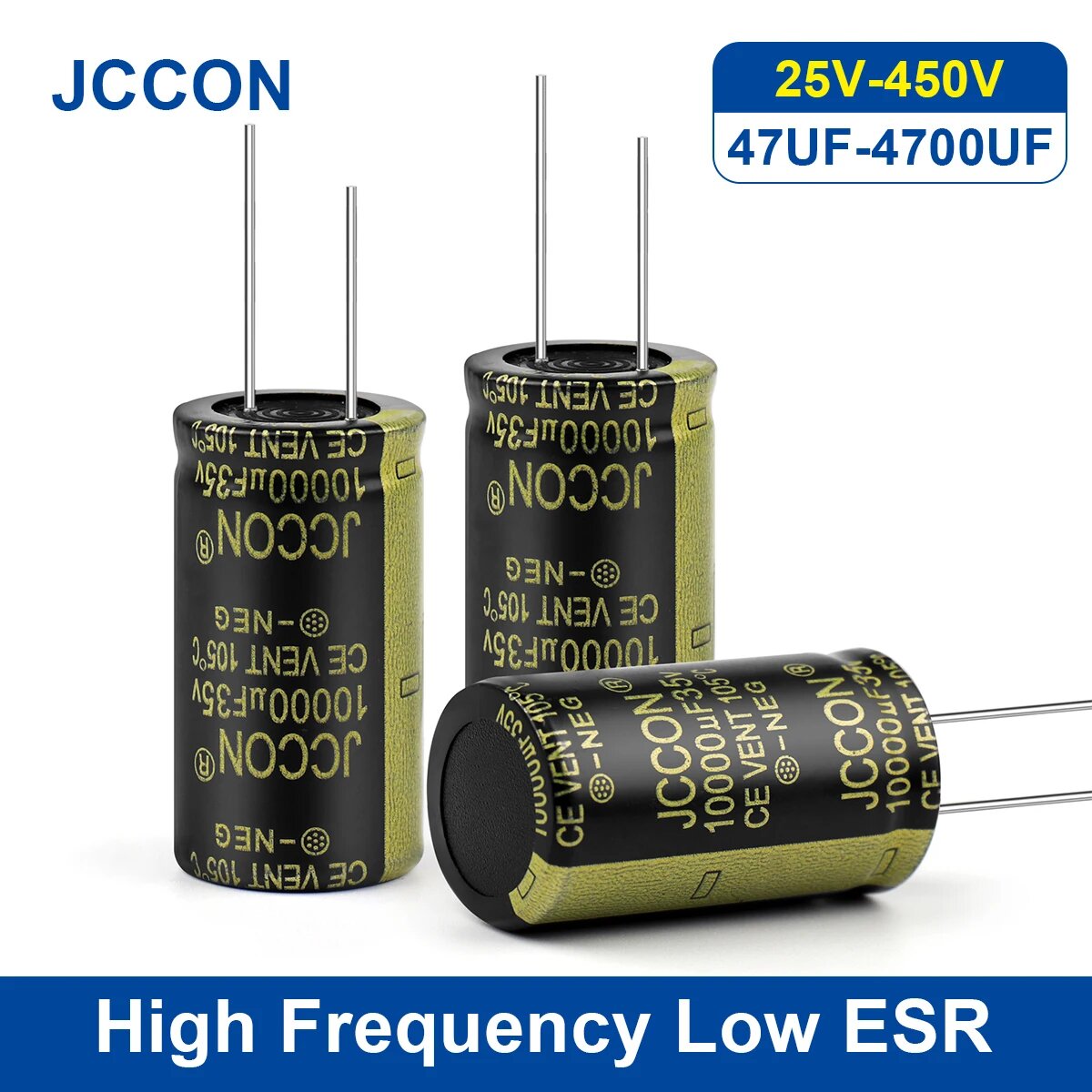 JCCON Конденсаторы 5 шт. 25-450В 47-4700 мкФ 63V4700UF 22x40