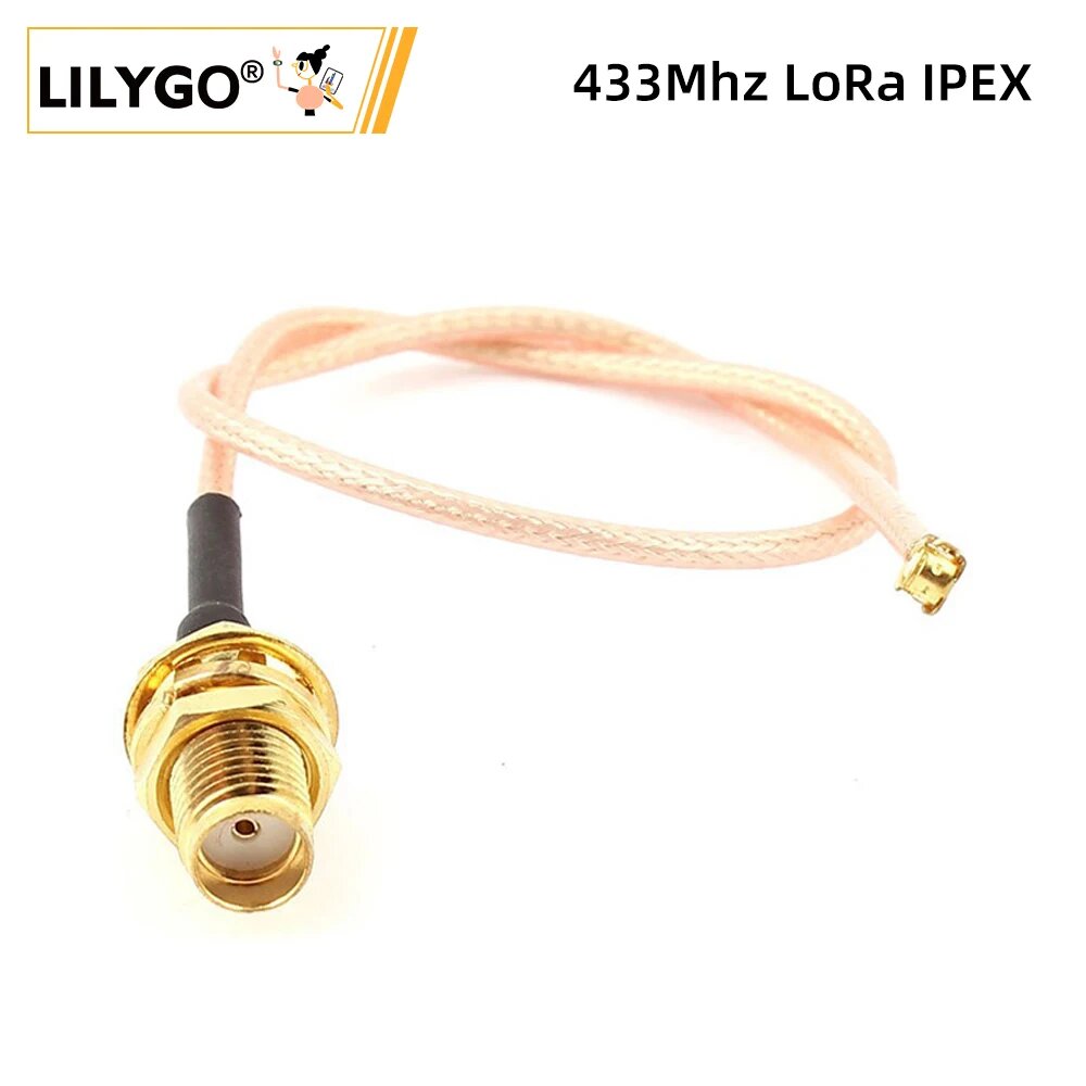 LILYGO SMA Female to U.FL IPX Кабель RG178 50 Ом 0-6 ГГц 5-50 см 40cm