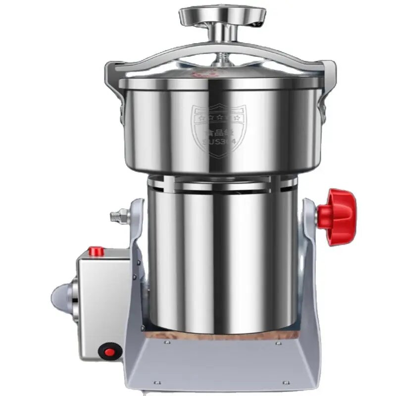 Мельница для зёрен, специй, трав, круп, кофе и сухих продуктов 220V 1000г/2000г для дома, дробилка для муки и порошка