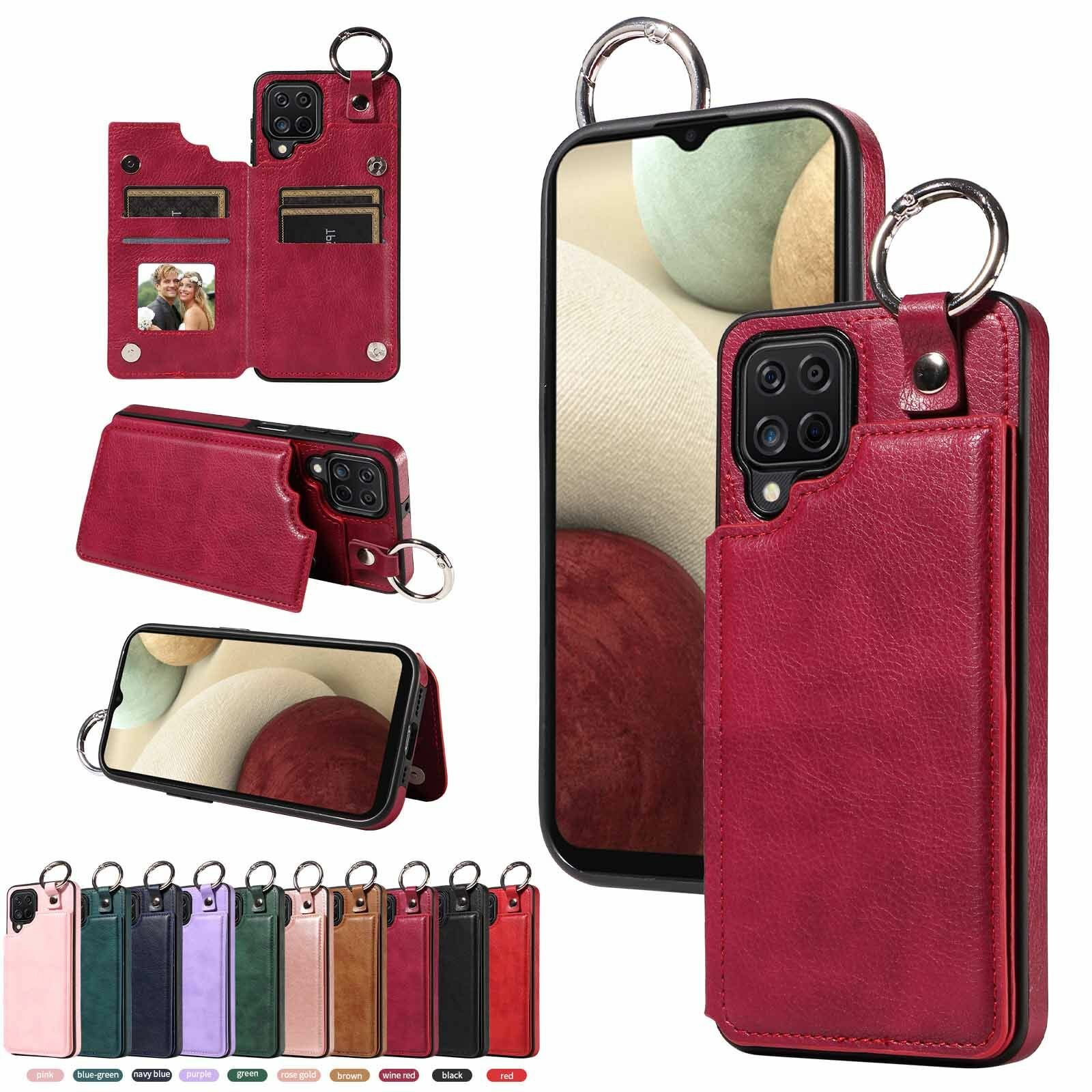 Подходит для Samsung Galaxy A12 4G /Самсунг Галакси А12(4Джи) Чехол для смартфона, Магнитные пряжки, кронштейны, держатель визитной карточки