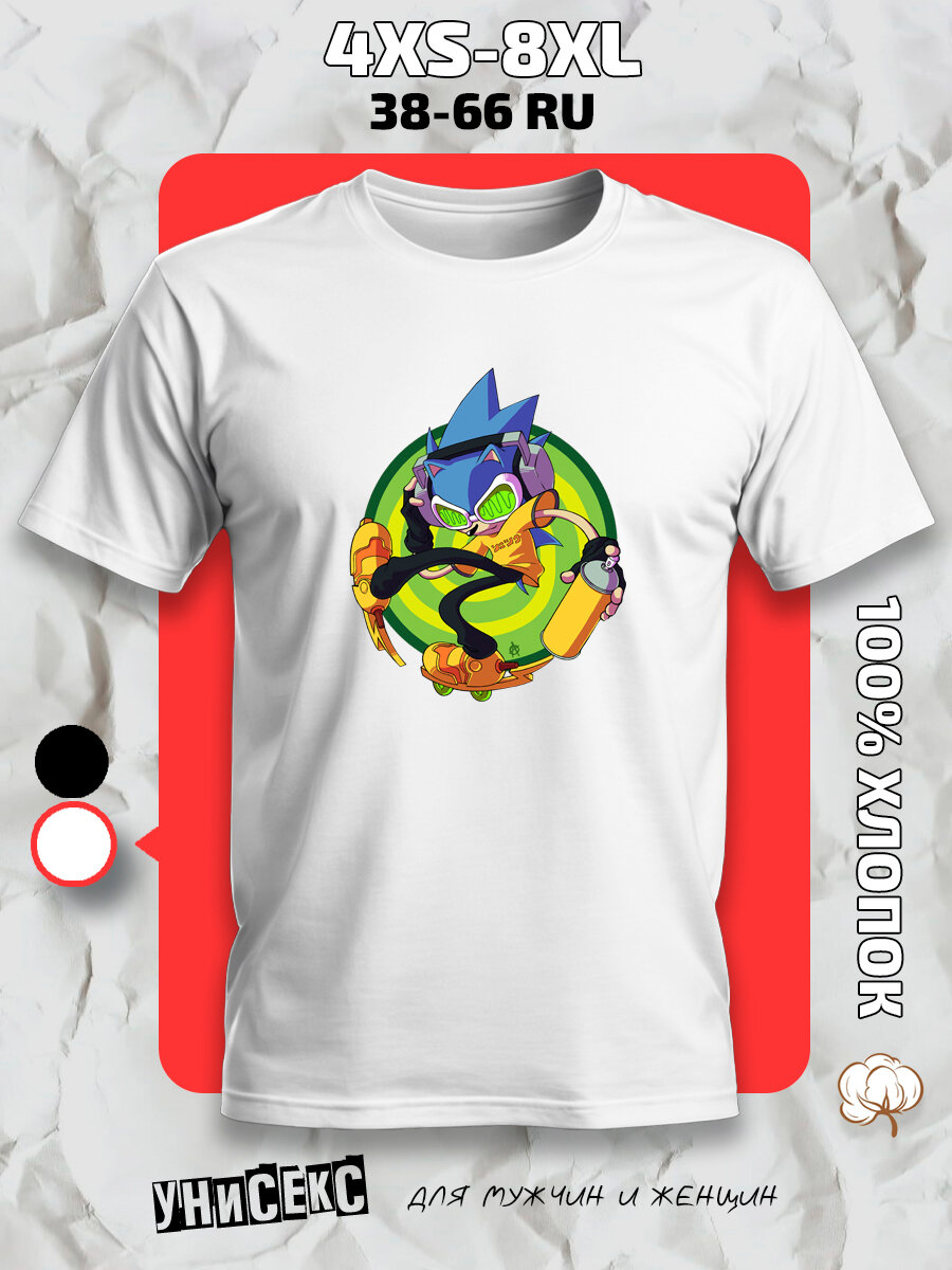 Футболка с принтом Соник Sonic