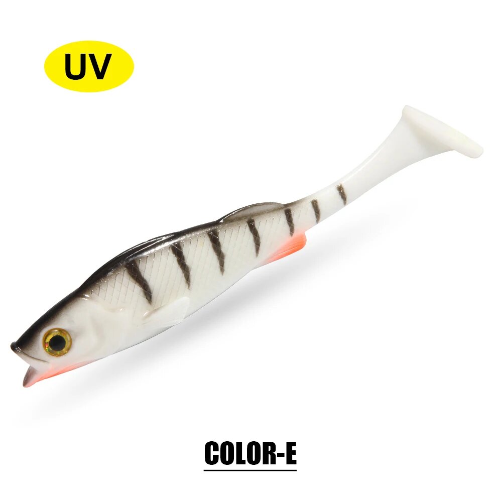 Spinpoler мягкие приманки для рыбалки 7 см, 11 см, 14 см Белый, 4pcs 11cm, Color-E