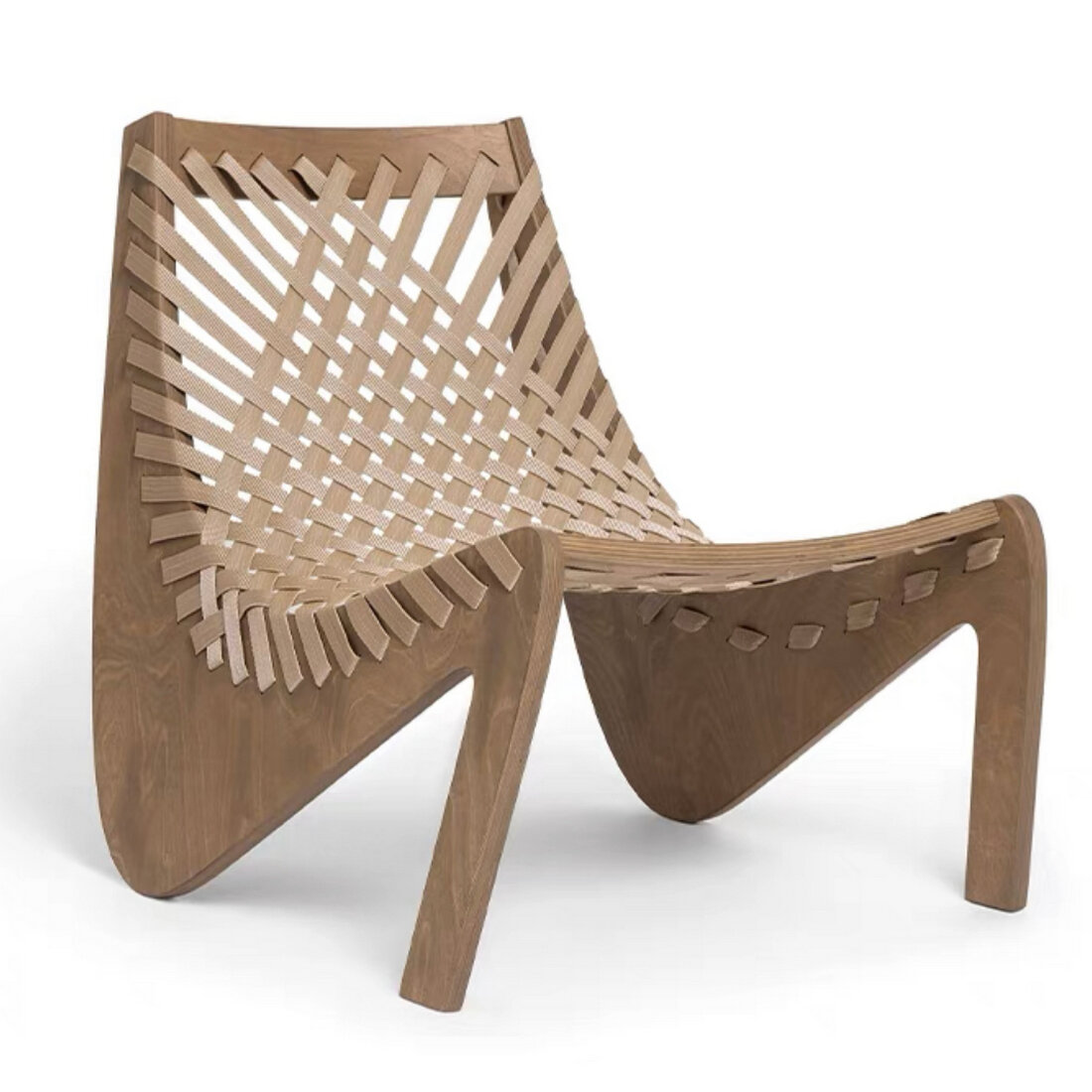 Кресло-шезлонг Delano (светлое дерево/ молочный цвет)