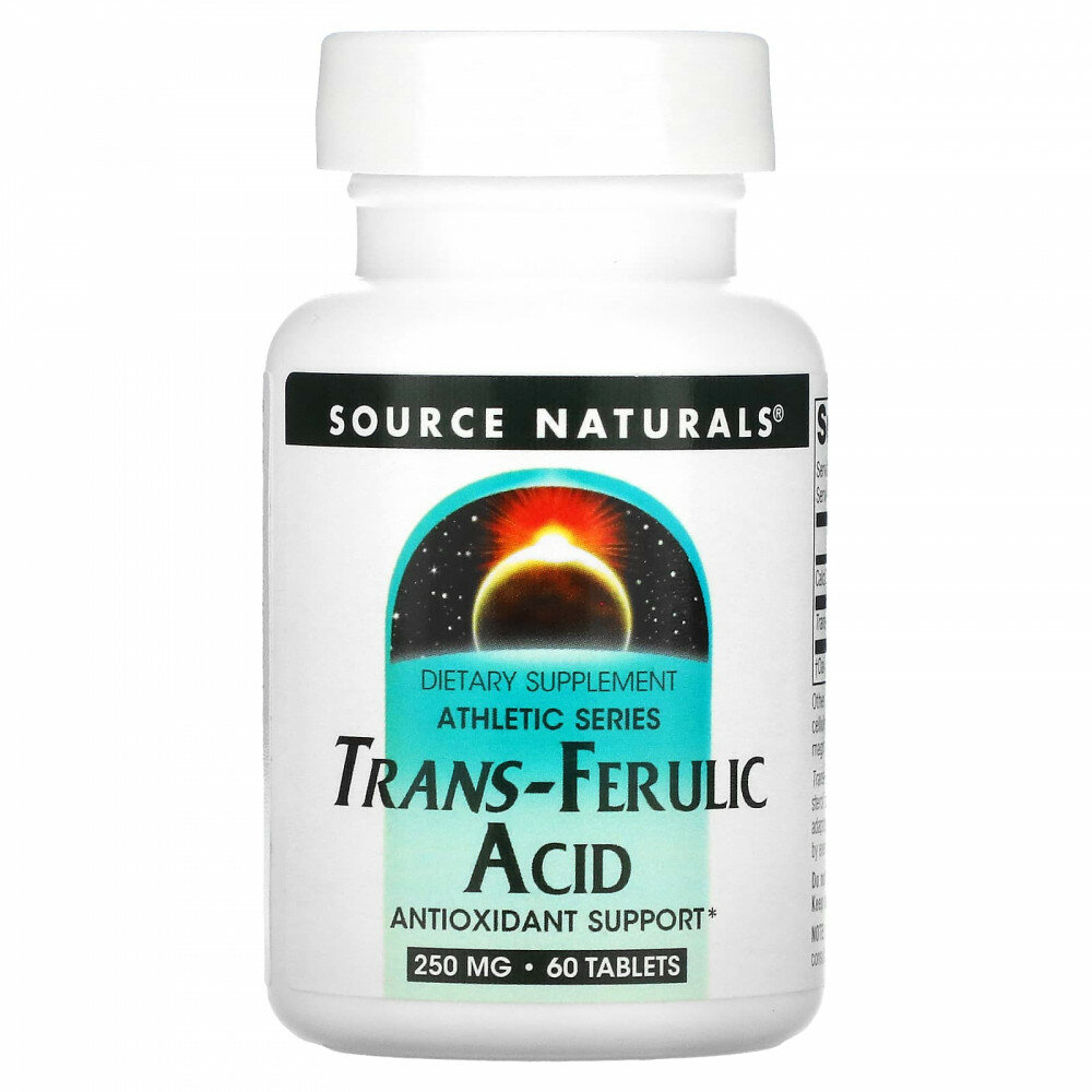 Source Naturals, Athletic Series, трансферуловая кислота, 60 таблеток