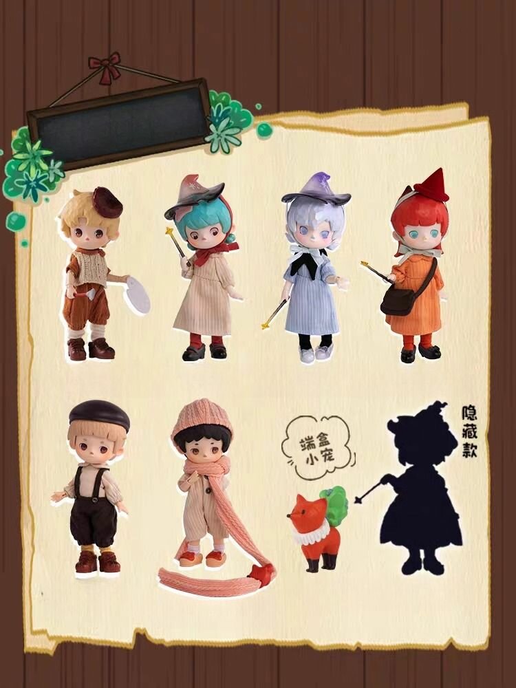 Коробка Пенни, серия "Маленькие художники и ведьмы", движущаяся кукла, BJD кукла