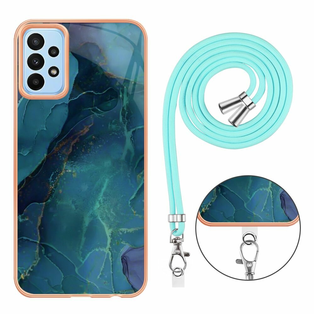 Устойчивый к падению чехол для Samsung Galaxy A32 5G, M32 5G / Самсунг Галакси А32 5G, M32 5G с длинным ремешком и регулируемой пряжкой
