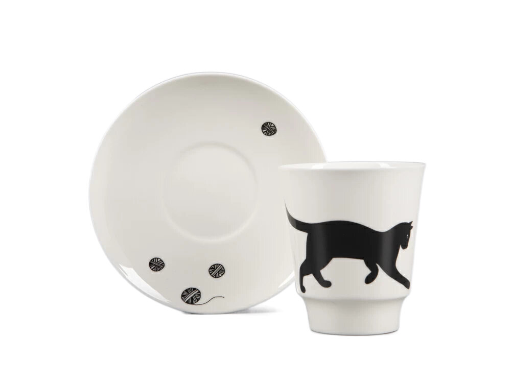 Чашка с блюдцем ИФЗ Майская, Весёлый клубочек, 165мл, костяной фарфор 81.30659.00.1