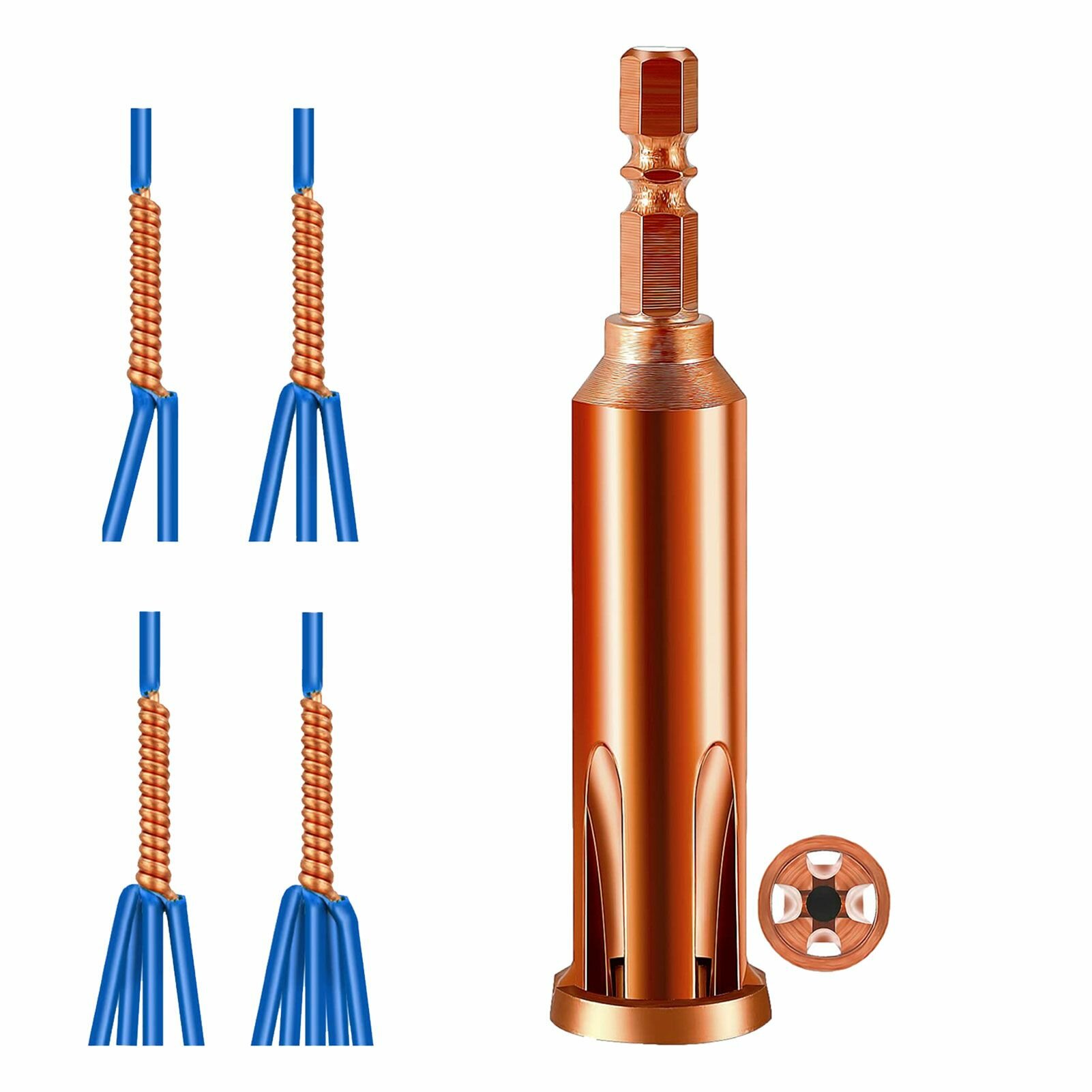 Насадка для скрутки проводов шуруповерта, автоматическое приспособление скручивания на дрель, инструмент электрика, адаптер, бита с шестигранным хвостовиком 5 2.5 - 4 мм2