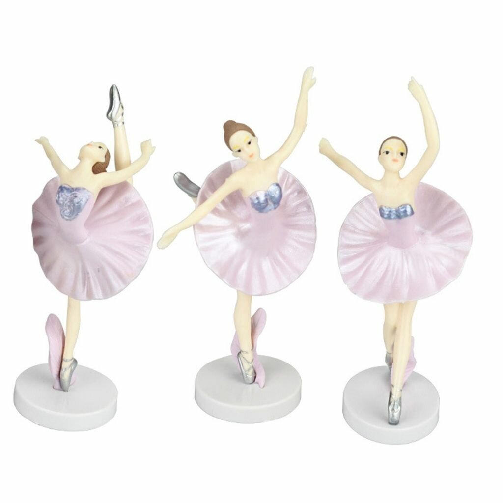 Набор из 3-х балерин для украшения торта и топперов на День рождения девочек