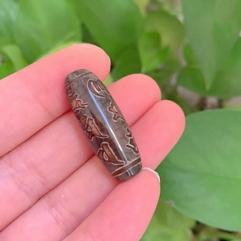 Тибетские бусины Dzi из агата, 30 мм, Цвет: Six Words