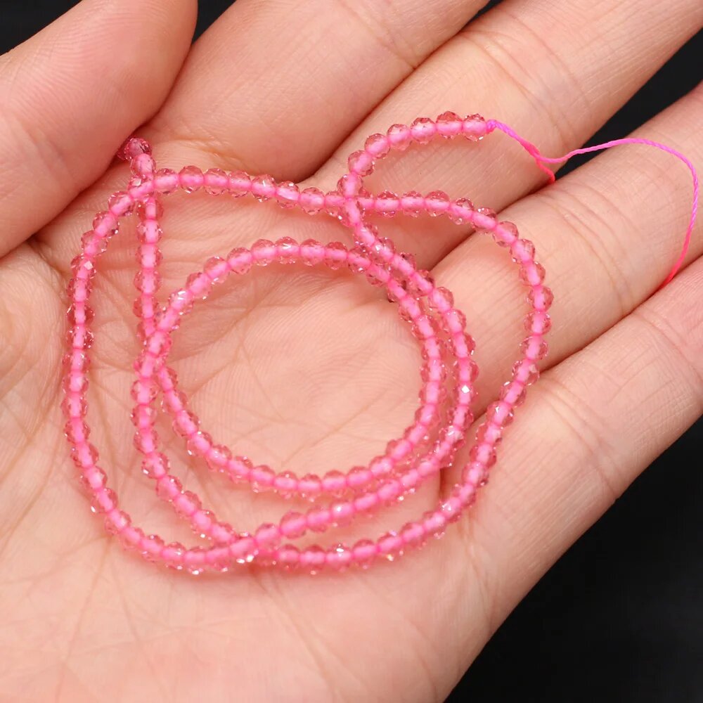 Бусины из розовой шпинели 3 мм, 10 шт. 2mm (about 1800pcs)