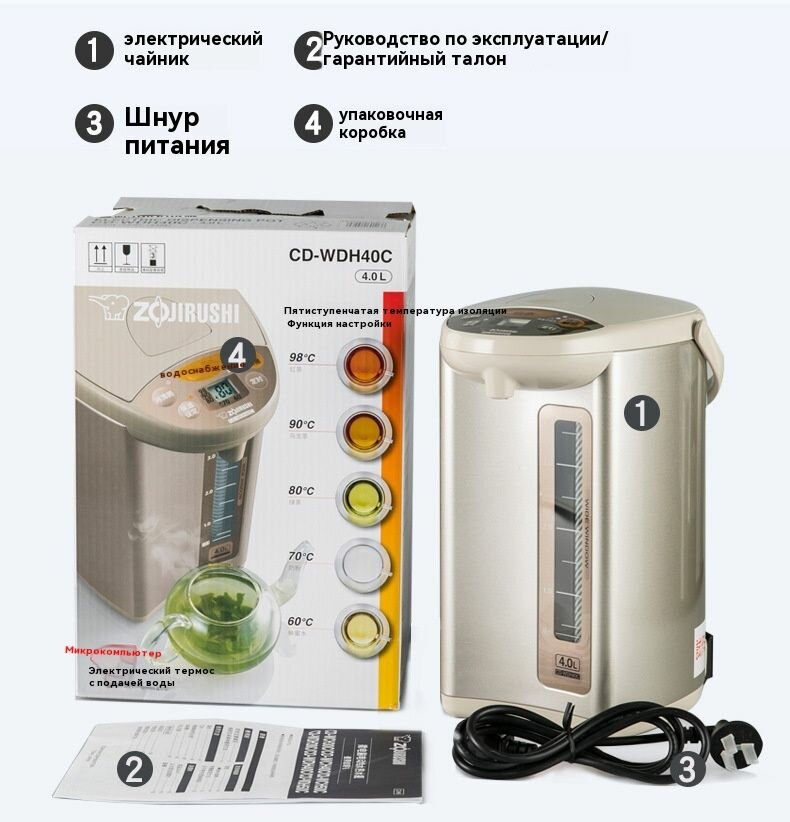 Термопот Zojirushi CD-WDH50C,5л, белый