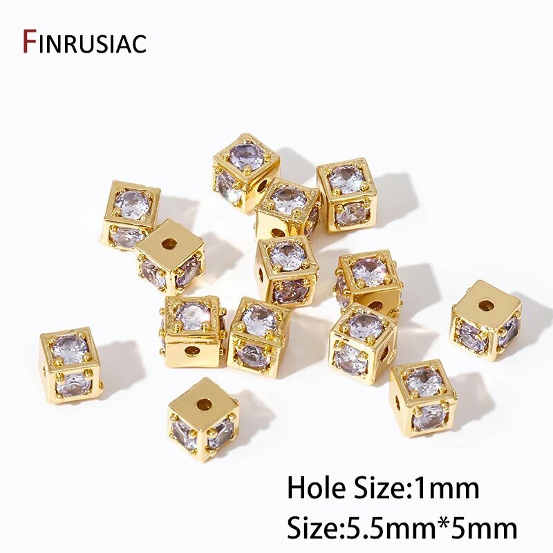 Разделители для бусин FINRUSIAC, 18k gold plated, 5.5x5 мм