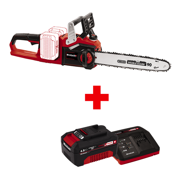 Пила цепная аккумуляторная Einhell PXC GE-LC 36/35 Li BL (2 акк.4,0Ач + з. у.) 4501780SET
