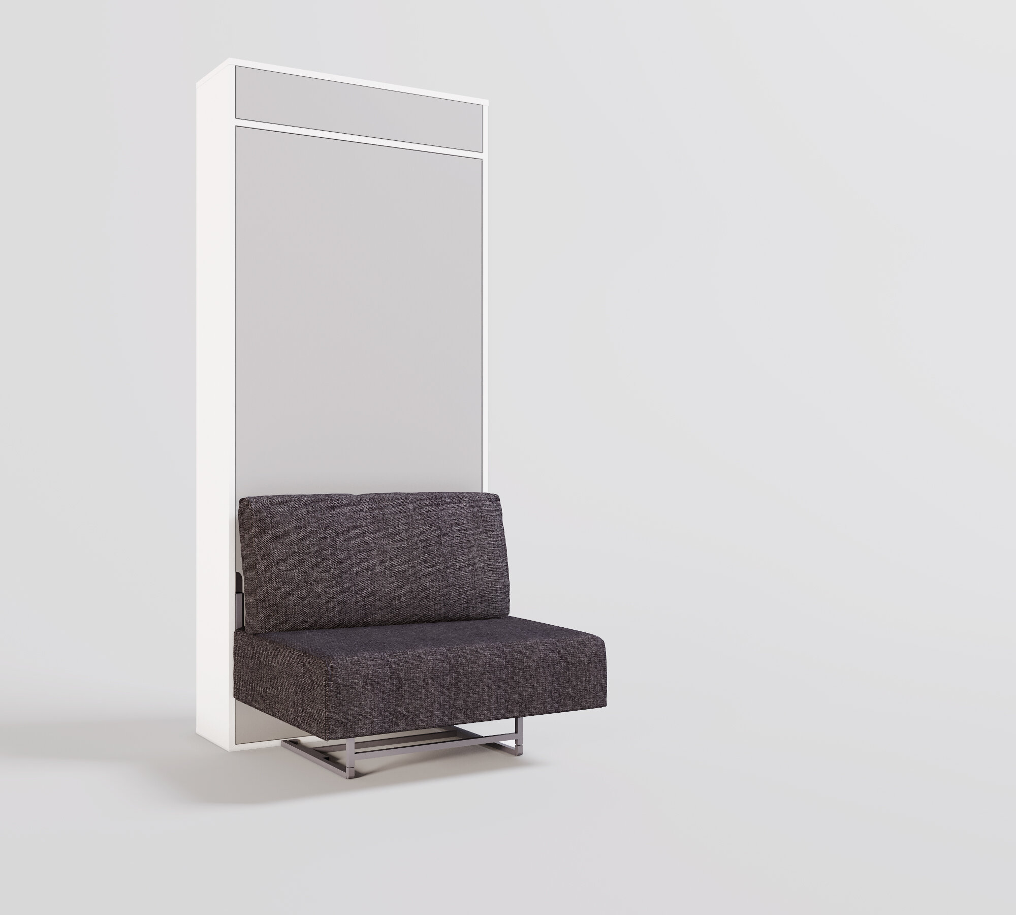 Шкаф кровать-трансформер с диваном Летто Пуф 900 с антресолью Лайт Тренд