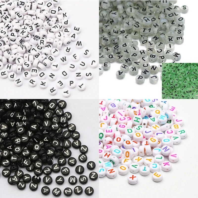 100 шт./лот круглые плоские акриловые бусины английская искусственная буква россыпью Алфавит бусины для изготовления ювелирных изделий Diy браслет ожерелье аксессуары