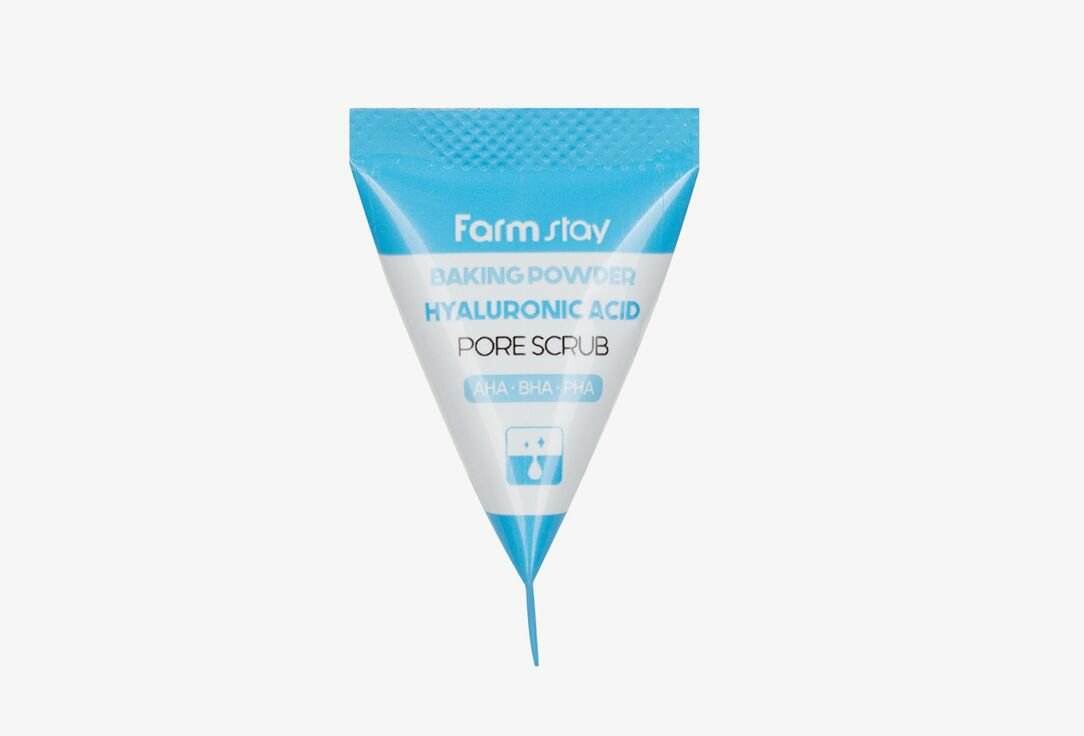 Скраб в пирамидке для очищения пор FARM STAY Baking Powder Hyaluronic Acid Scrub 7 г