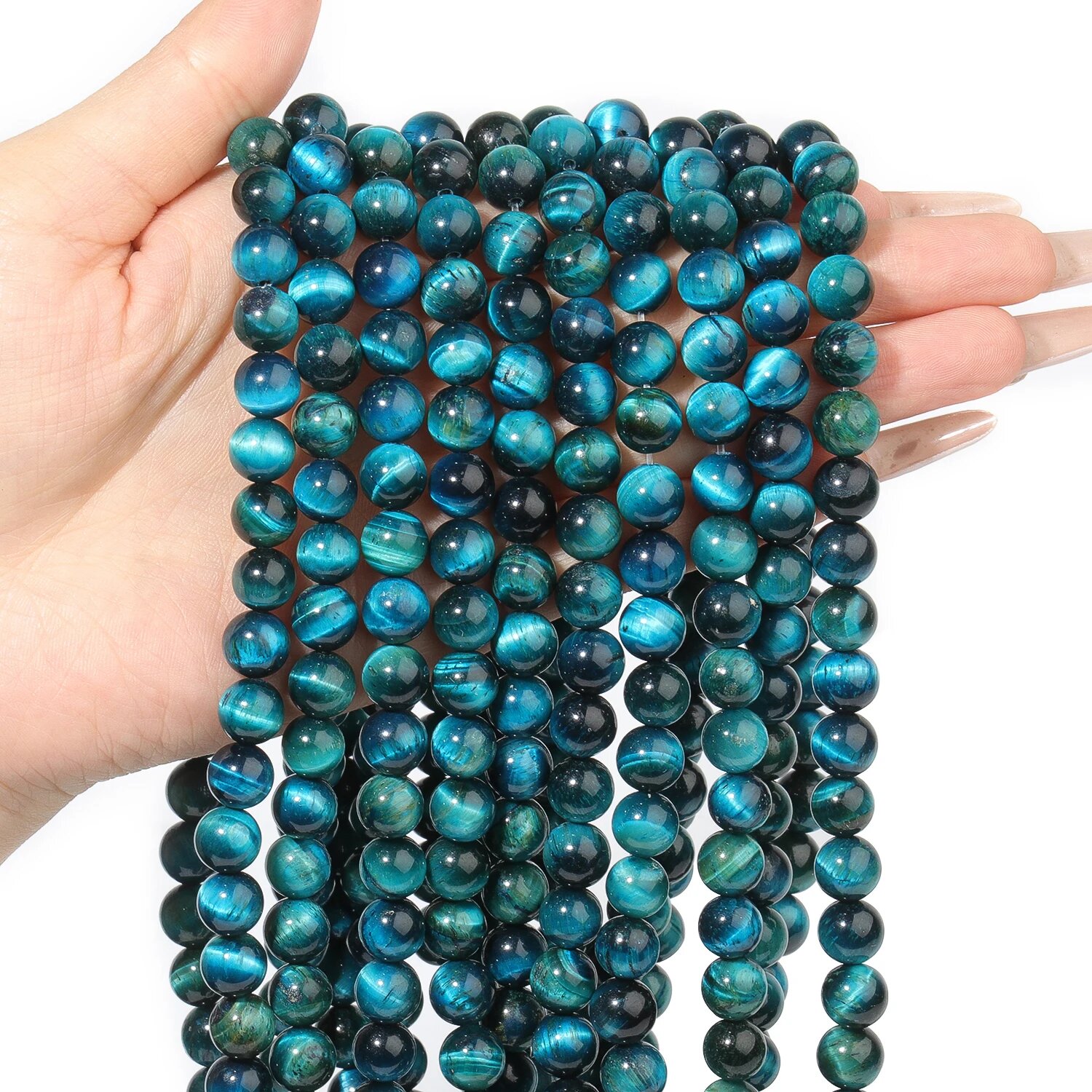 Бусины из синего тигрового глаза xilitata 6 8 10 мм 8mm (approx 46pcs)