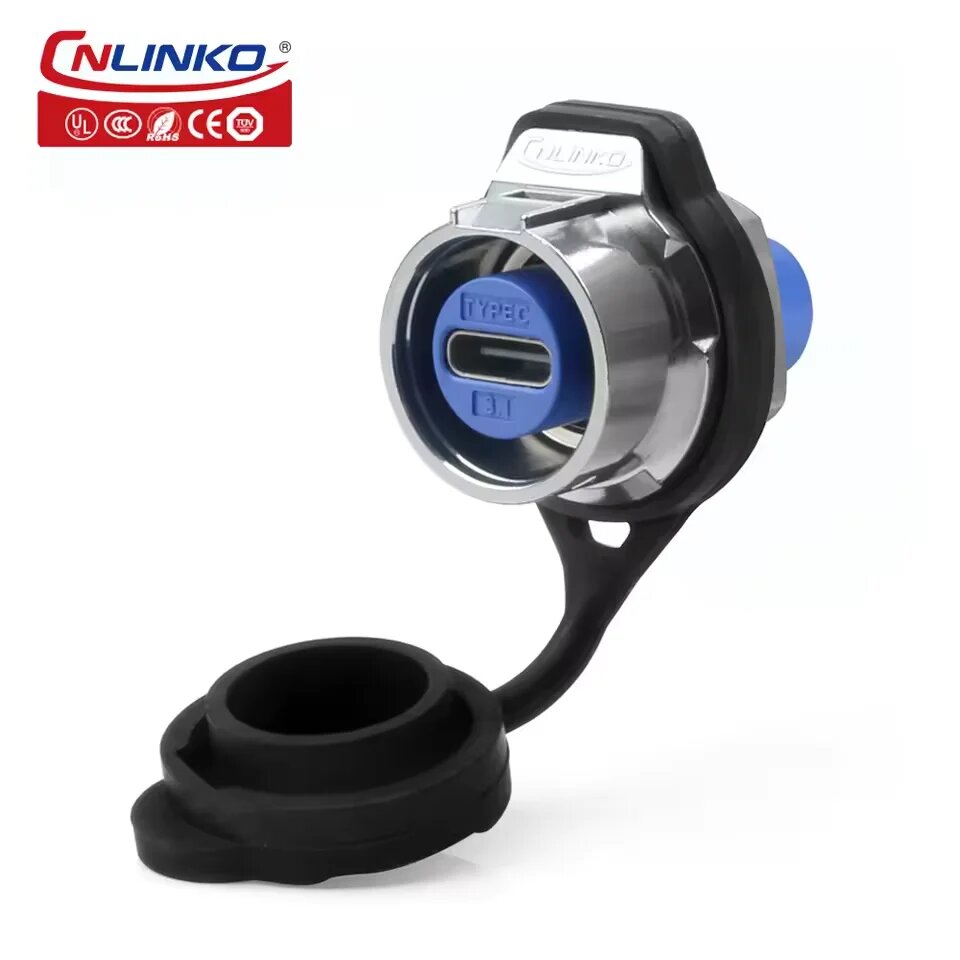 Cnlinko LP-16-J/TYPEC31 Водонепроницаемый разъем USB C Metal round socket