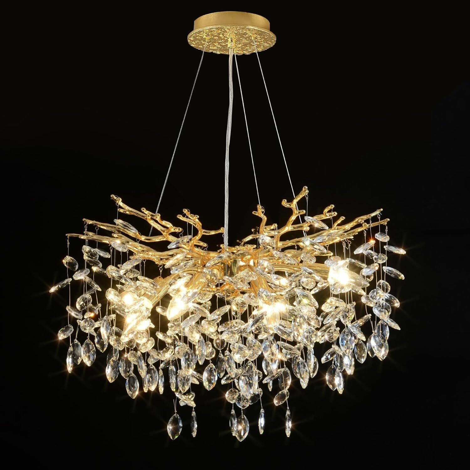 Хрустальная люстра в форме ветки дерева RUIBO E14