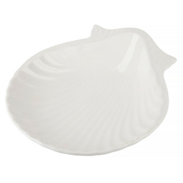 NOUVELLE HOME Фарфоровое блюдо-ракушка для маршмеллоу, сервировочная посуда 23х20х6см