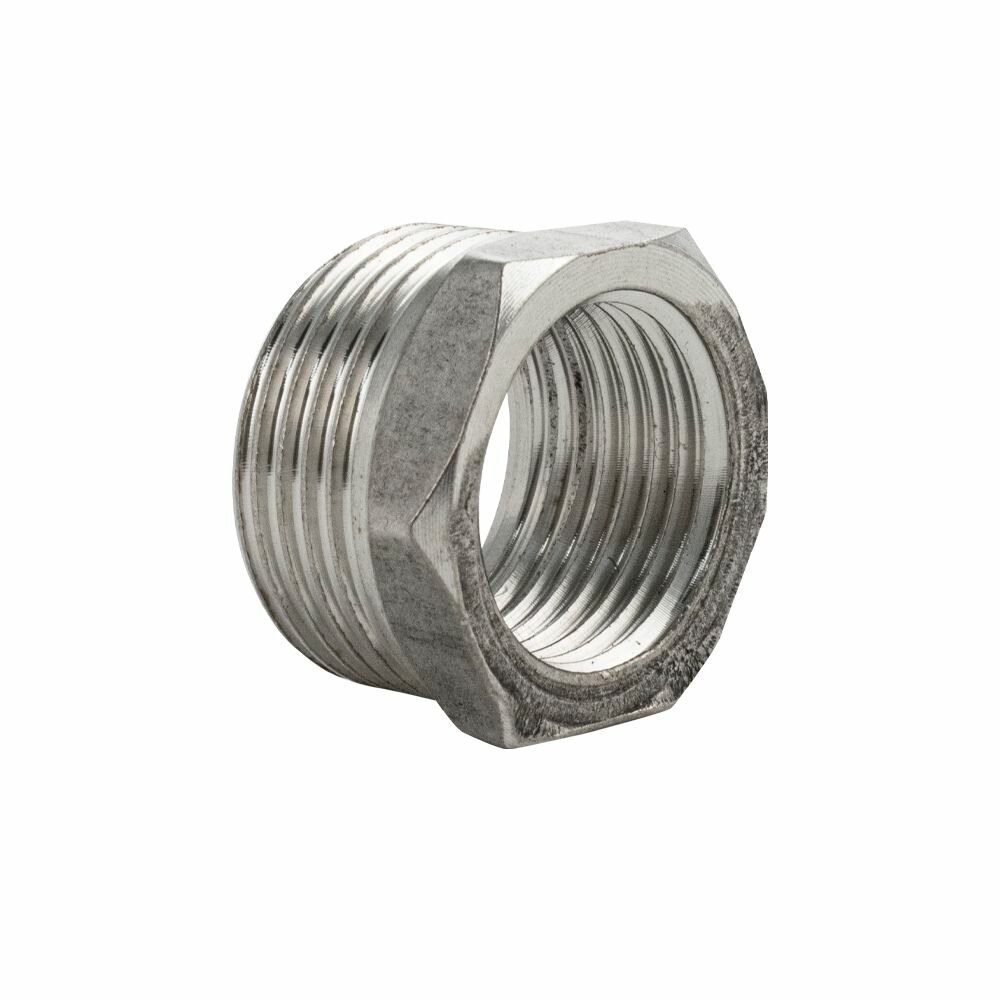 Футорка МАК 377 хром переходная 1/2м х 3/4п из нержавеющей стали