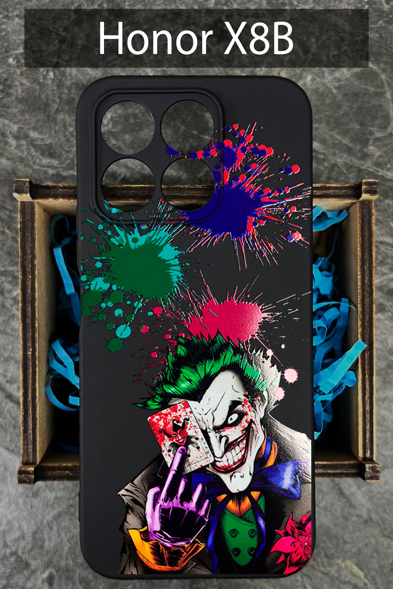 Силиконовый защитный чехол на Honor X8b с принтом Джокер Хонор Х8Б