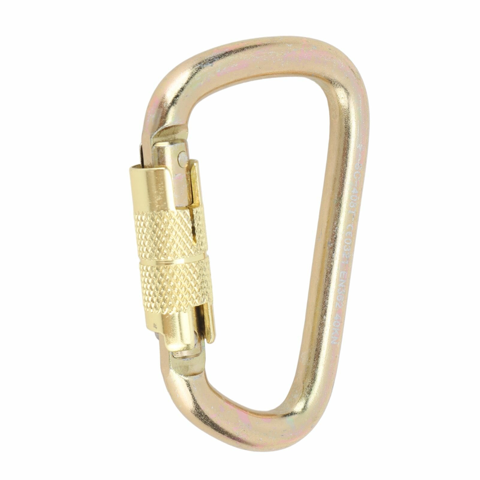 Стальной автоматический карабин для альпинизма и такелажа (золотой)