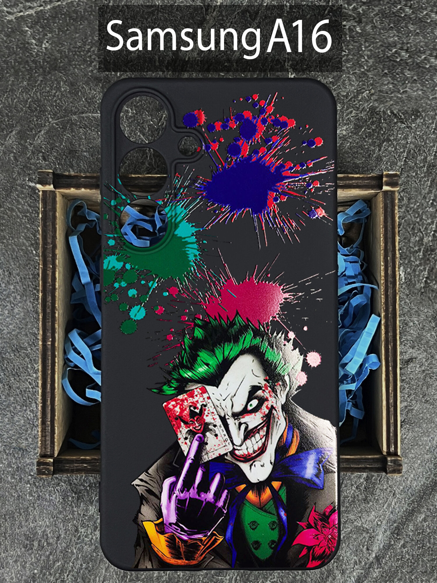 Силиконовый защитный чехол на Samsung A16 с принтом Джокер Самсунг А16