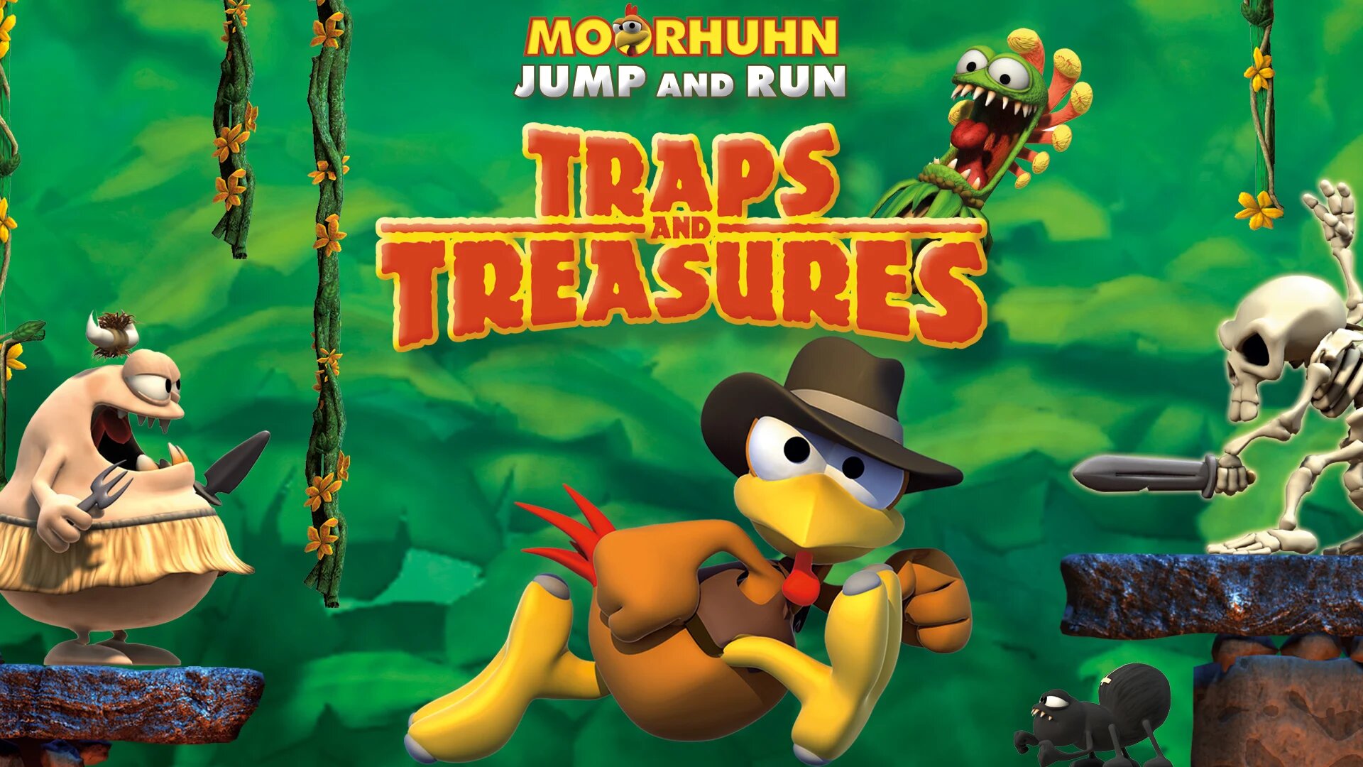Игра Moorhuhn Jump and Run 'Traps and Treasures' для Nintendo Switch - Цифровая версия, США