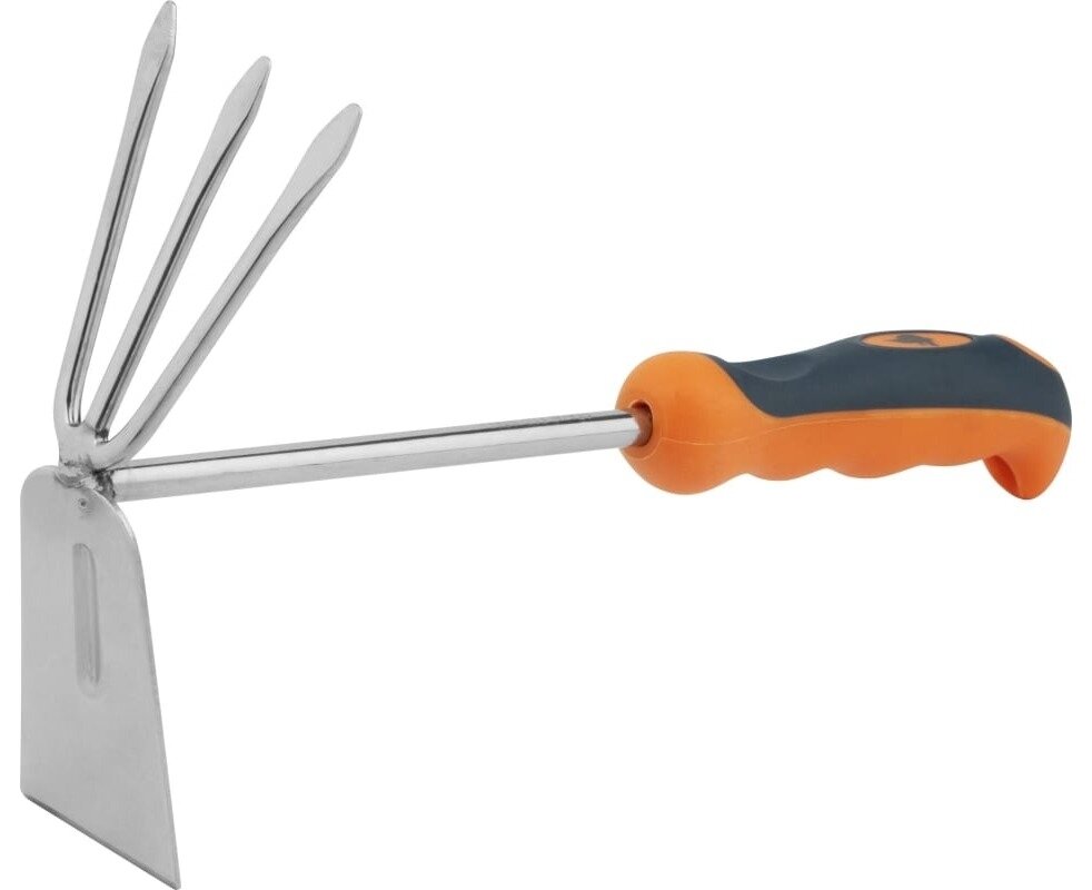 Рыхлитель Leonord / Леонорд LE-02 комби для рыхления и прополки из стали, 32см / садовый инструмент