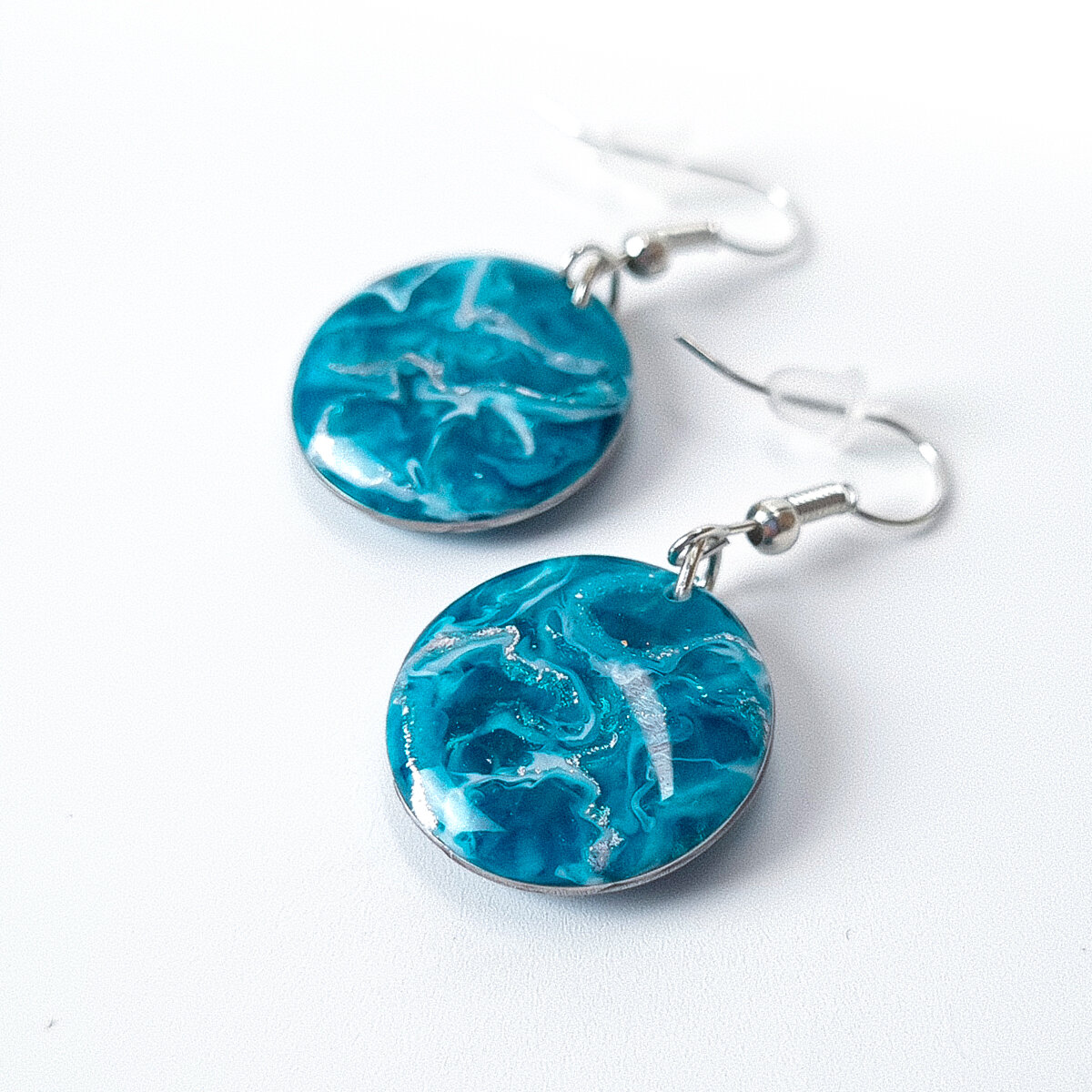 Серьги с подвесками BooBee Epoxy, эпоксидная смола